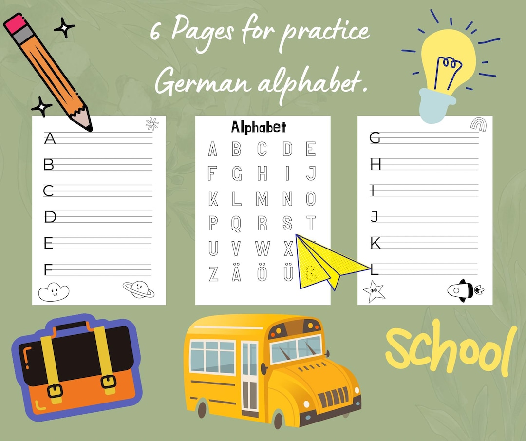 Children's Copybooks. German Alphabet for Children. Practice Writing ...