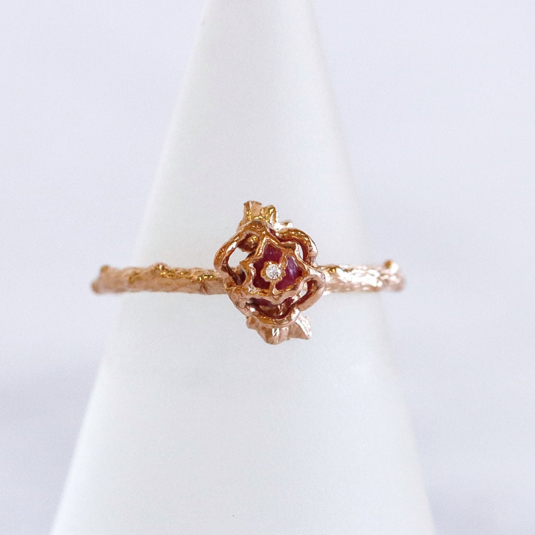 Ruby Rose Ring - Etsy