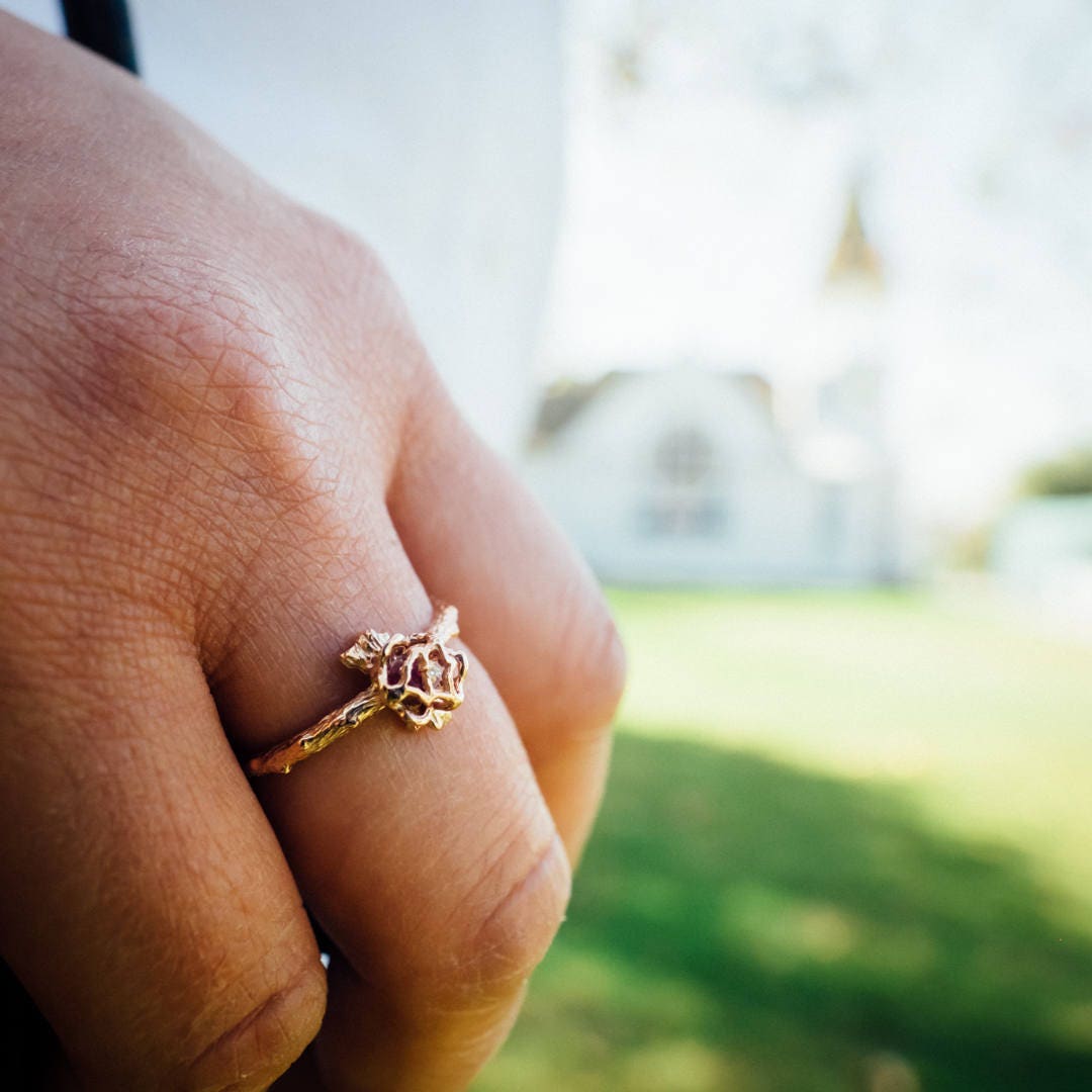 Ruby Rose Ring - Etsy