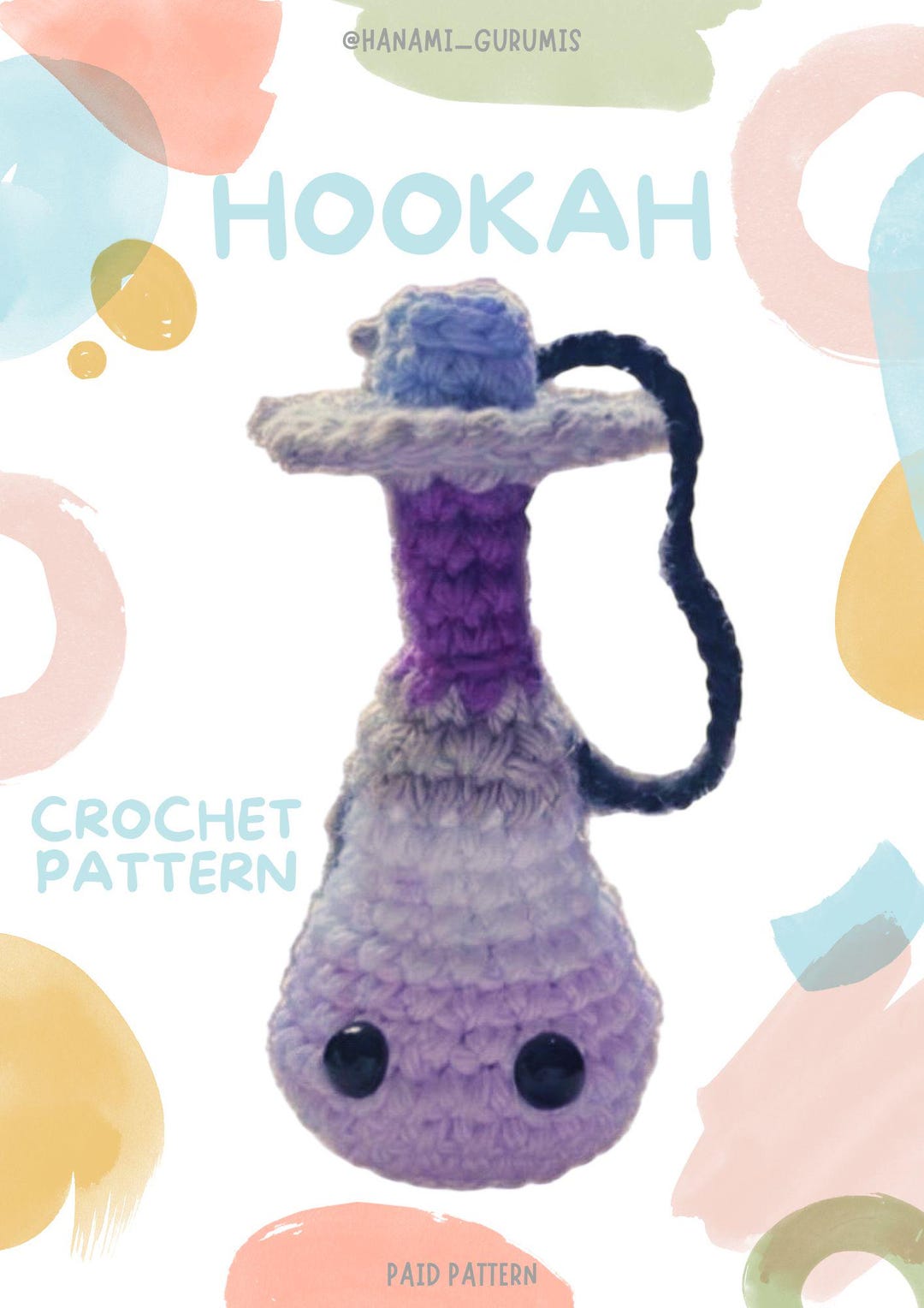 Mini Crochet Amigurumi Hookah Pattern - PDF Digital Download for Keychains & Charms (ENG/ESP) - Etsy
