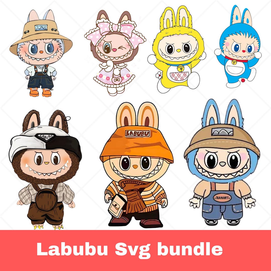 Labubu SVG Bundle, Labubu Designs Svg, Cute Labubu Png Clipart, Cartoon ...