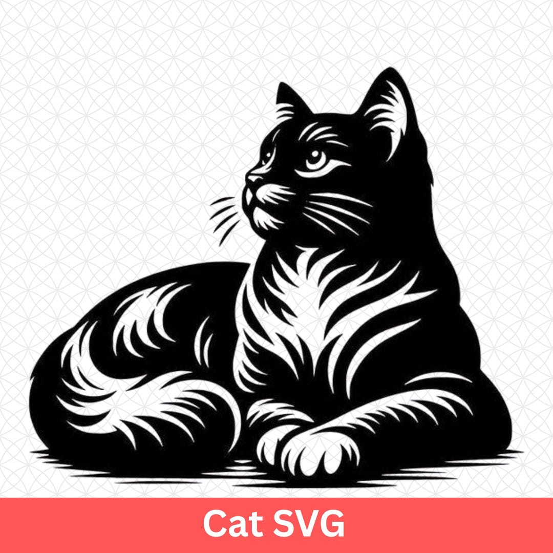 Cat SVG | Cute Cat Face SVG Cut File | Kitty Silhouette Clipart for ...