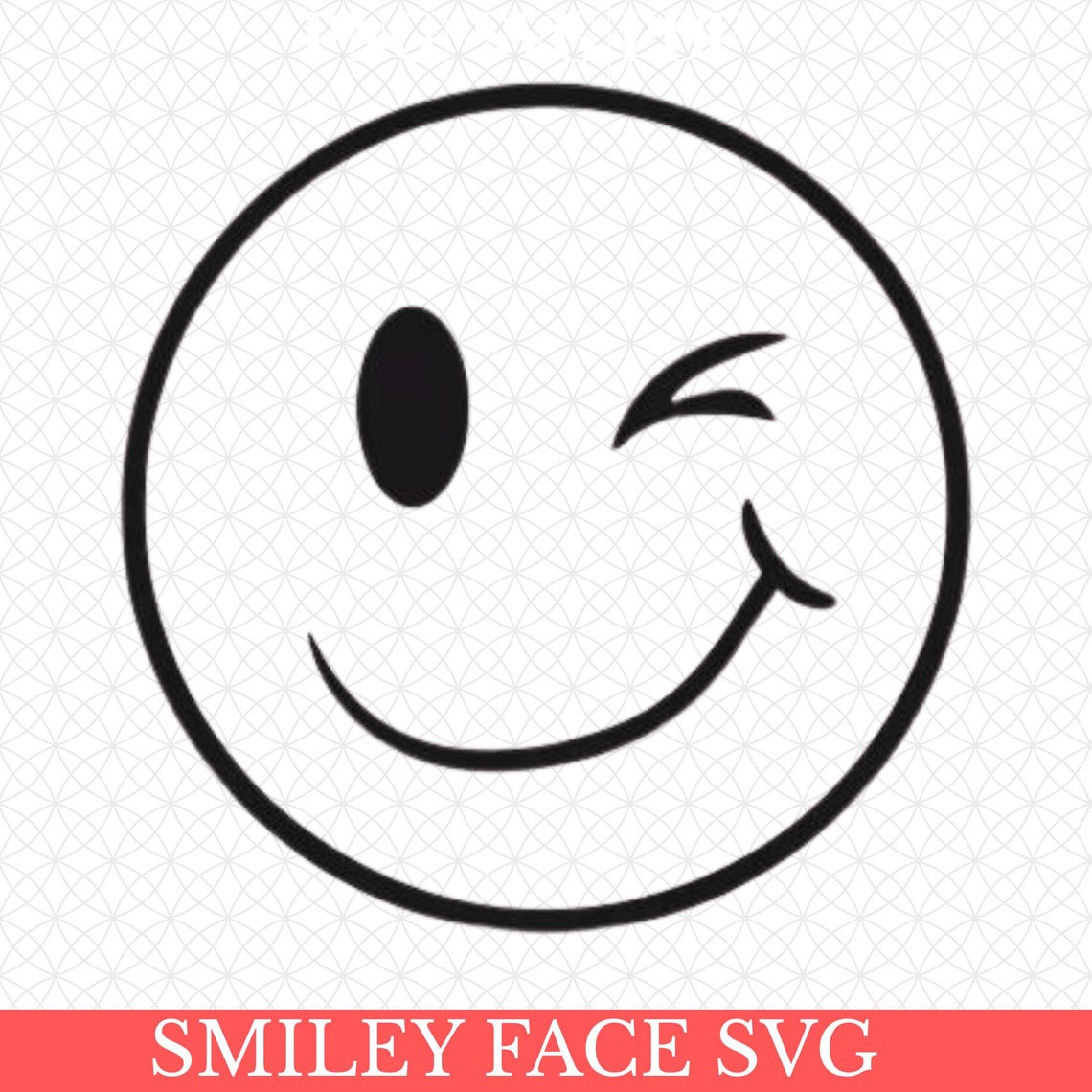 Smiley Face SVG Design | Cute Happy Face SVG PNG | Retro Smile Icon ...