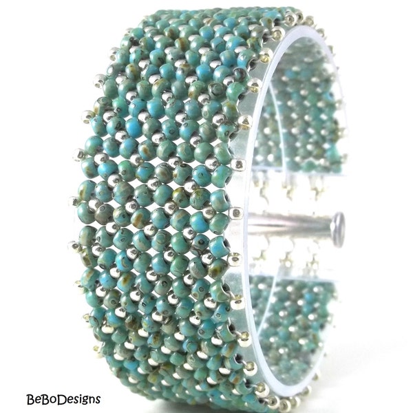 Beaded Cuff Bracelet - Etsy