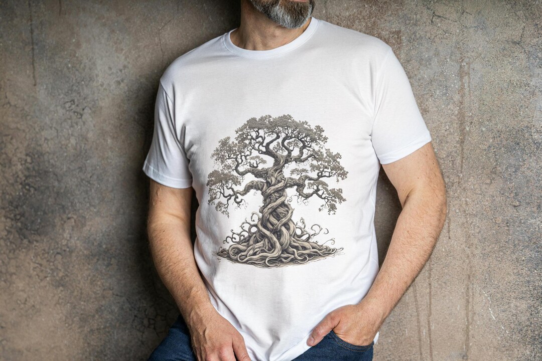 Men's Gnarled Tree Shirt – Forest Graphic Tee, Nature Lover Shirt, Tree ...