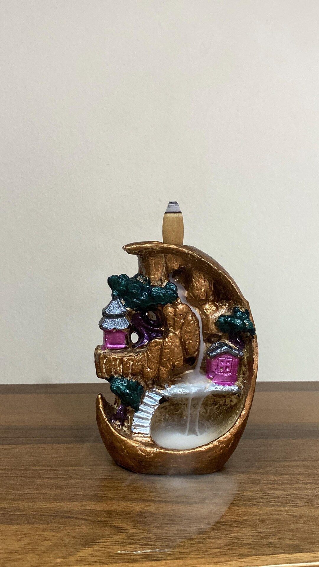 Mountain Backflow Waterfall Incense Holder Home Decoration Housewarming ...