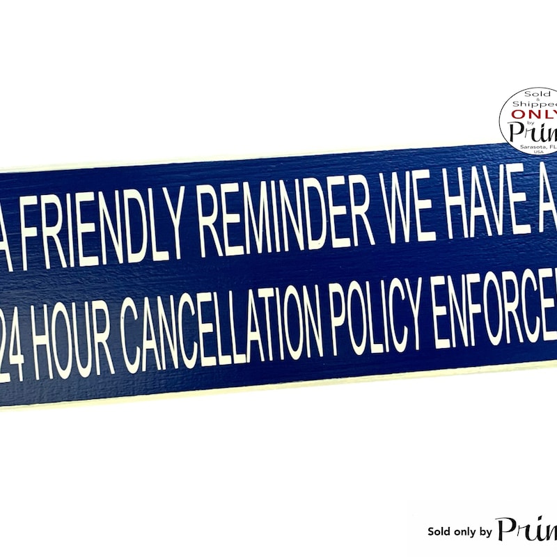 No Show or Cancellation Appointment Sign - Etsy