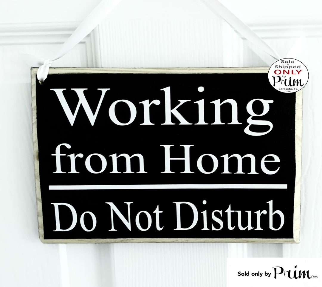 8x6 Working From Home Do Not Disturb Custom Wood Sign Virtual Meetings ...