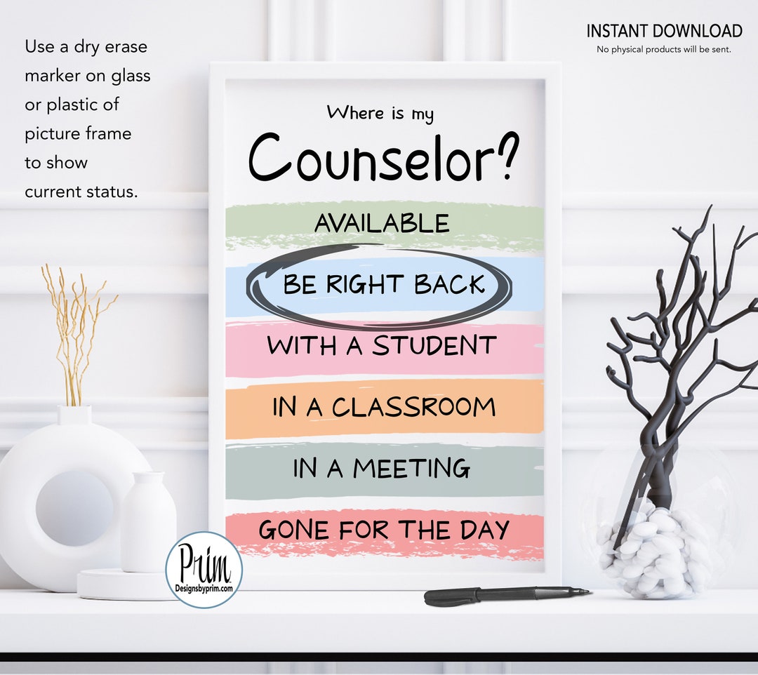 Counselor Office Sign, School Counselor Sign, Teacher Sign, School ...