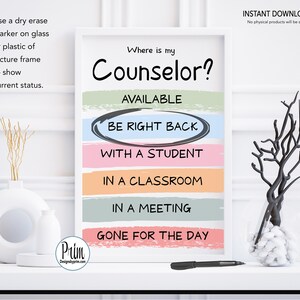 Counselor Office Sign, School Counselor Sign, Teacher Sign, School ...