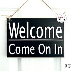 8x6 Welcome Come on in Custom Wood Sign 8x6 Front Door Spa Office ...