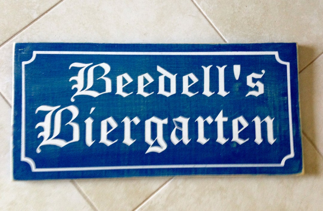 24x12 Large Custom Last Name BIERGARTEN Sign Custom Wood Sign ...