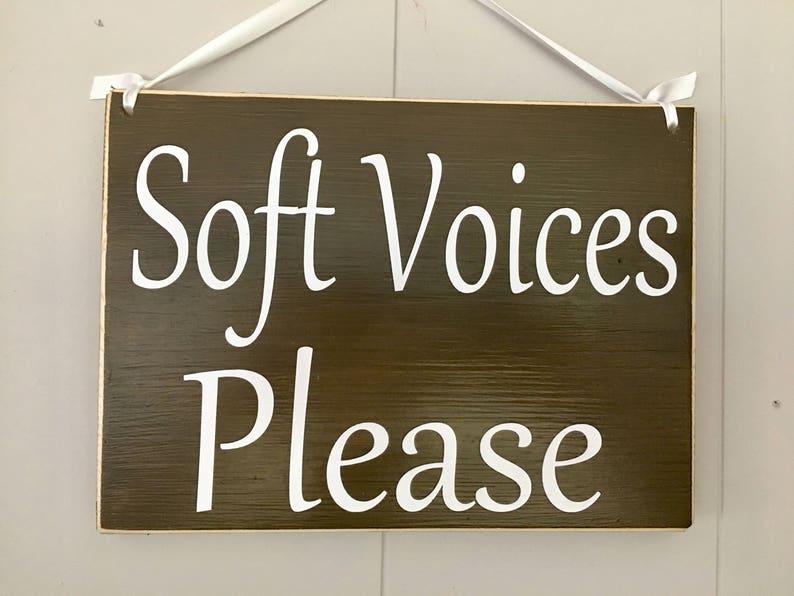 10x8 Soft Voices Please Therapy Spa Salon Custom Wood Sign | Etsy
