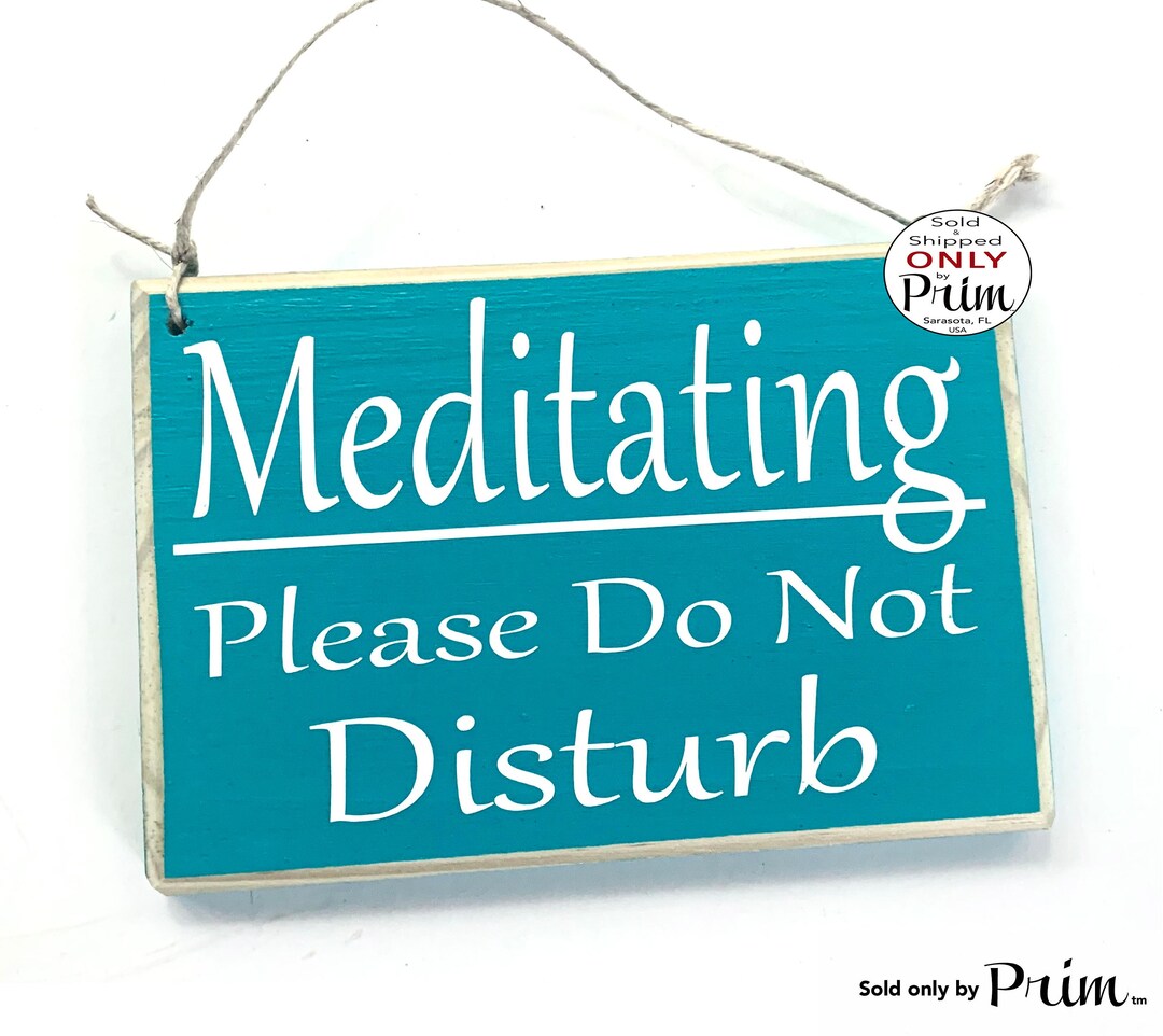 8x6 Meditating Please Do Not Disturb Custom Wood Sign | Zen Den Zone in ...