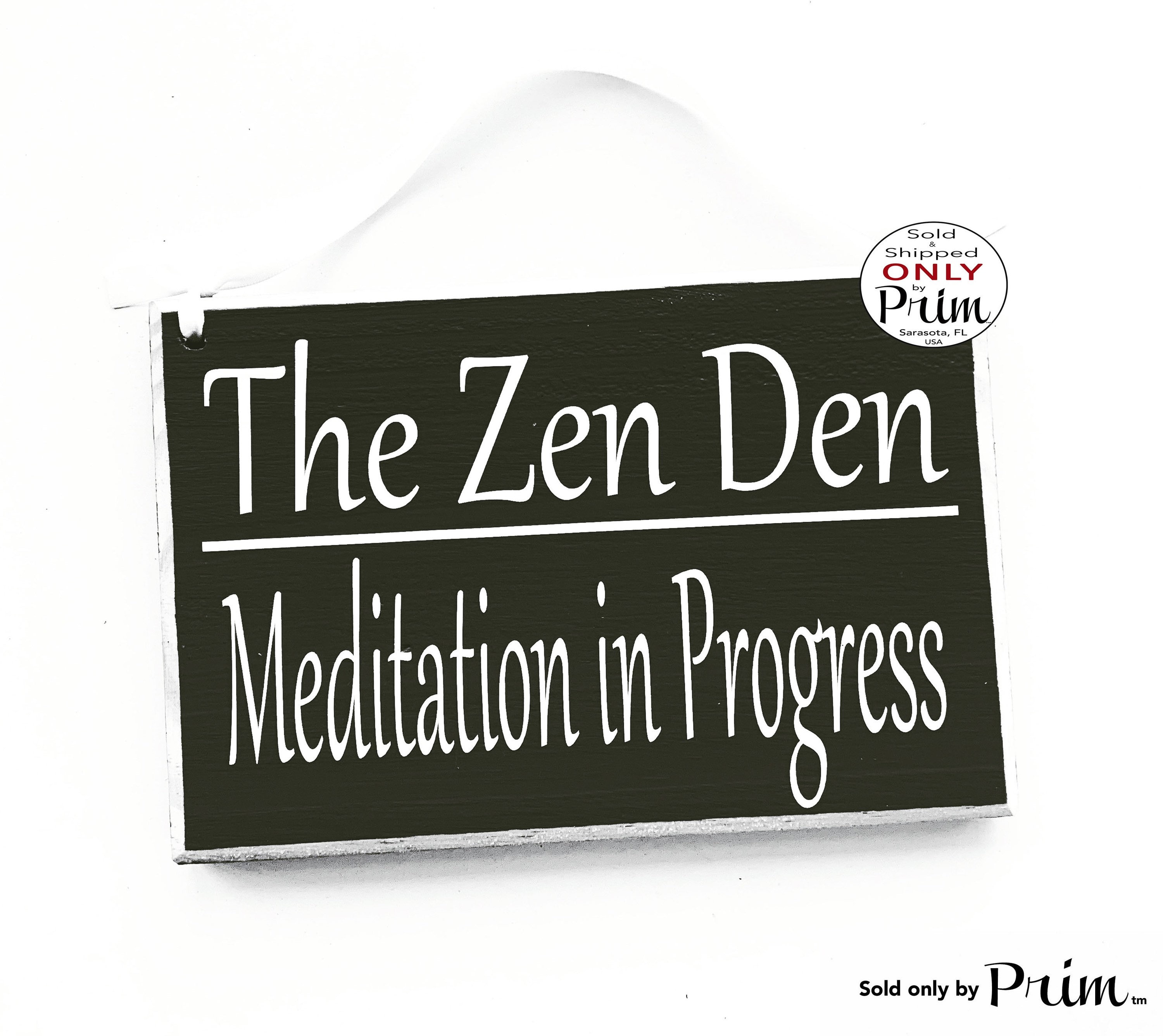 8x6 The Zen Den Meditation in Progress Custom Wood Sign Yoga | Etsy