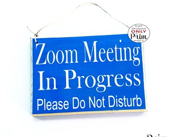 8x6 STOP Meeting in Progress Please Do Not Disturb Custom Wood | Etsy