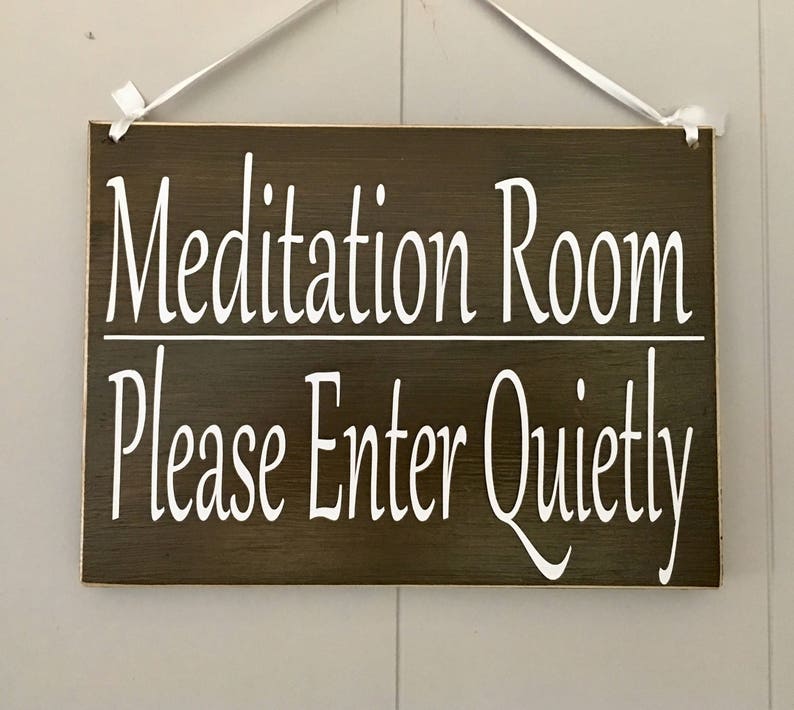 10x8 Meditation Room Please Enter Quietly Custom Wood Sign in - Etsy