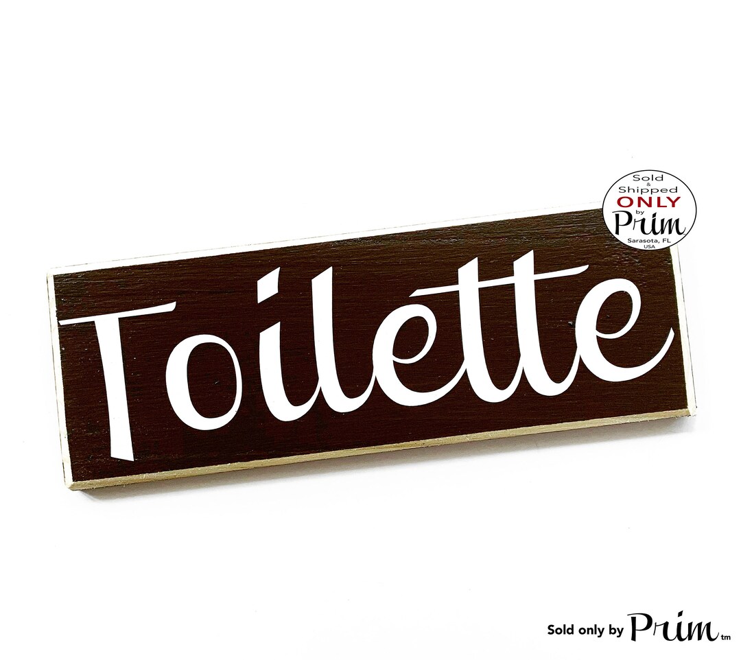 12x4 Toilette Custom Wood Restroom Sign Loo WC Bathroom Shower Bath ...