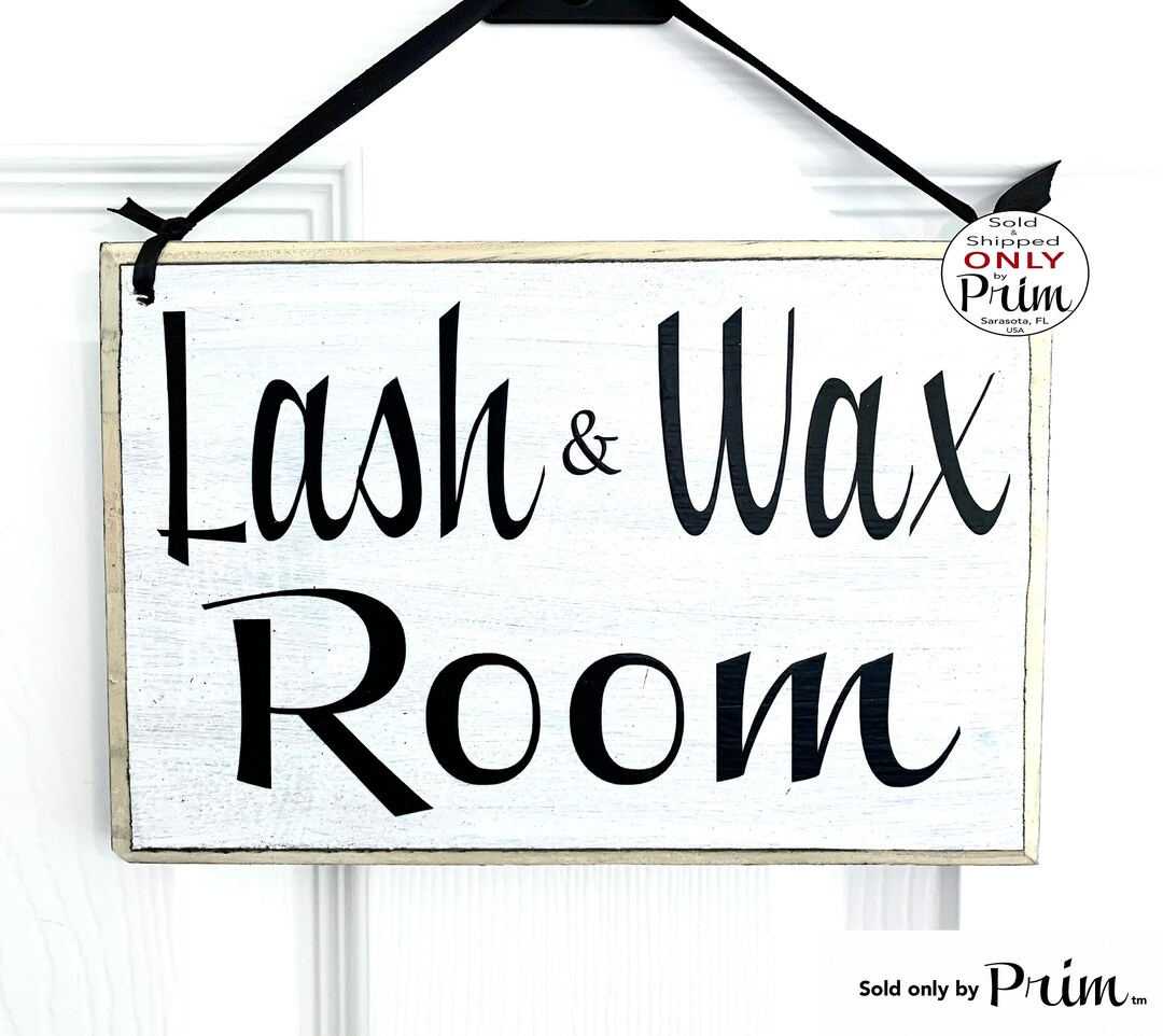 8x6 Lash and Wax Room Custom Wood Sign | Extensions Welcome Office Spa ...