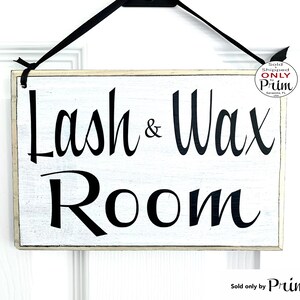 8x6 Lash and Wax Room Custom Wood Sign | Extensions Welcome Office Spa ...