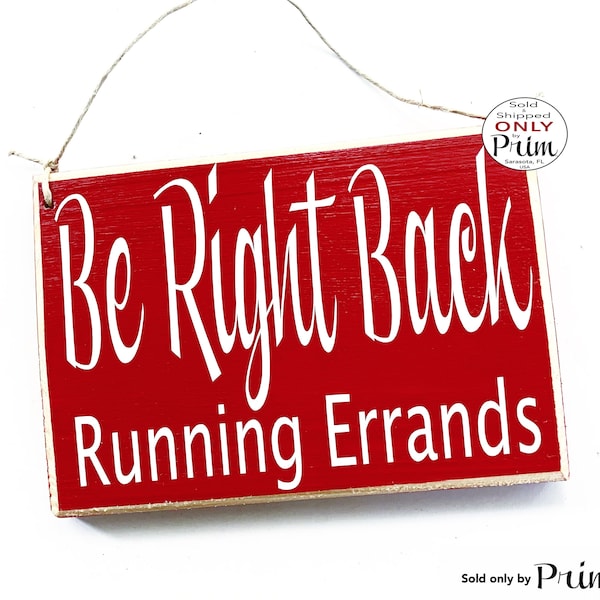Be Back Shortly Sign - Etsy