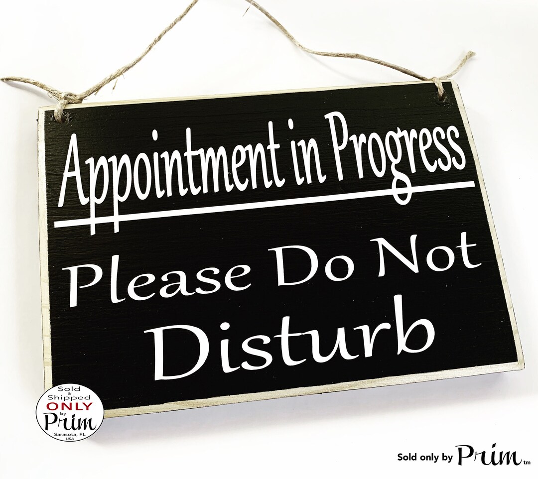 10x8 Appointment in Progress Please Do Not Disturb Custom Wood Sign ...