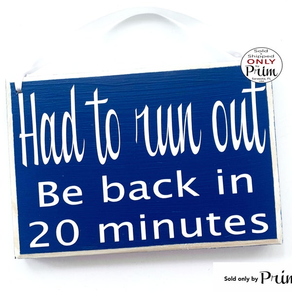 Be Back Shortly Sign - Etsy