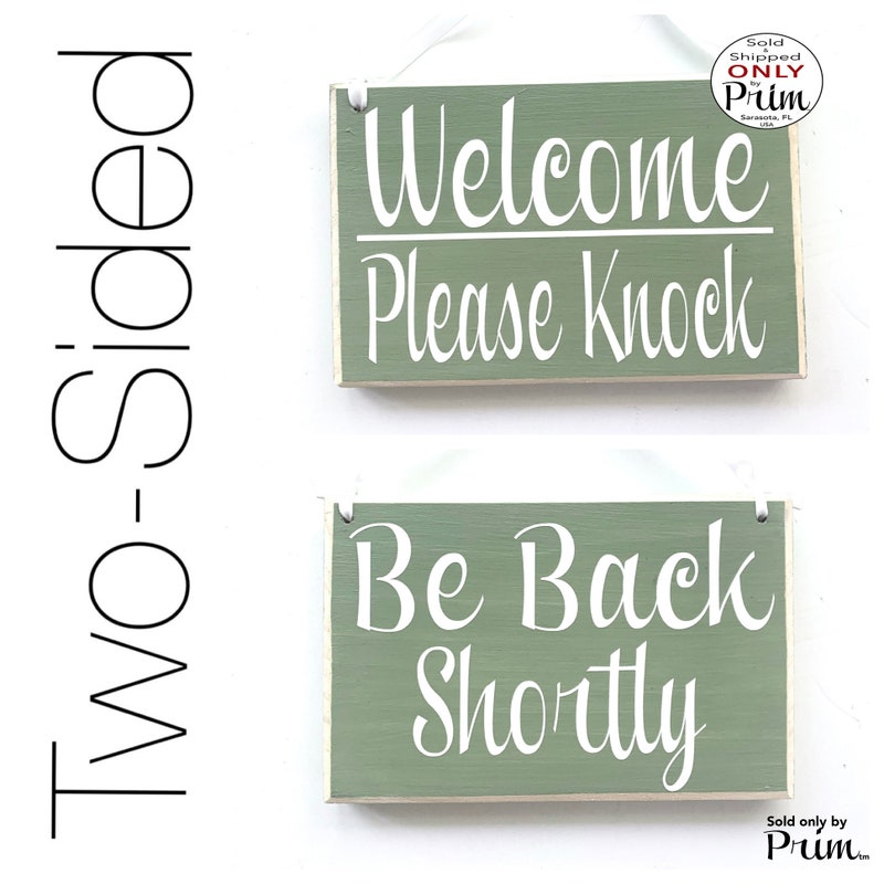 Be Back Shortly Sign - Etsy