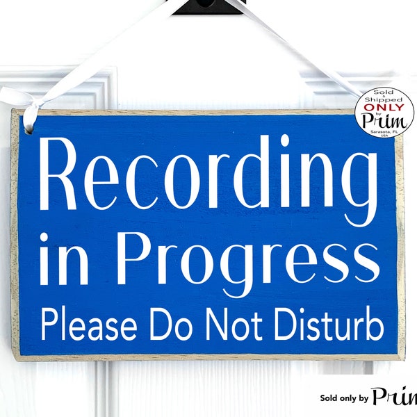 Recording in Progress Sign - Etsy