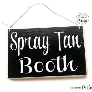 8x6 Spray Tan Booth Custom Wood Sign | Tanning Spa Service Makeup ...