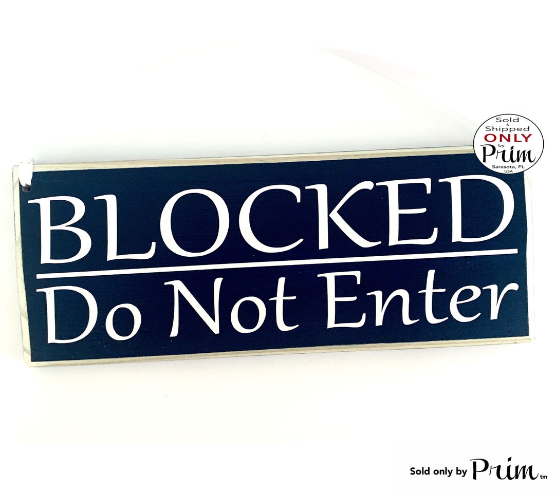 10x4 Blocked Do Not Enter Custom Wood Sign Not an Exit No Entry Private ...