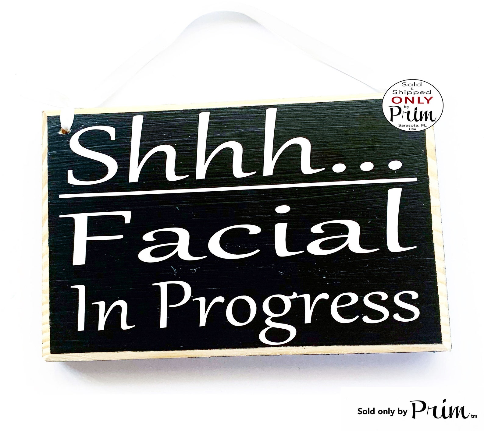 8x6 Shhh Facial in Progress Custom Wood Sign Quiet Please Soft - Etsy UK