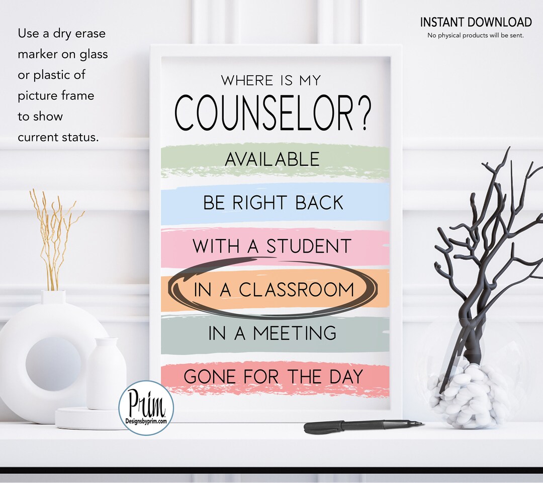 Counselor Office Sign, School Counselor Sign, Teacher Sign, School ...