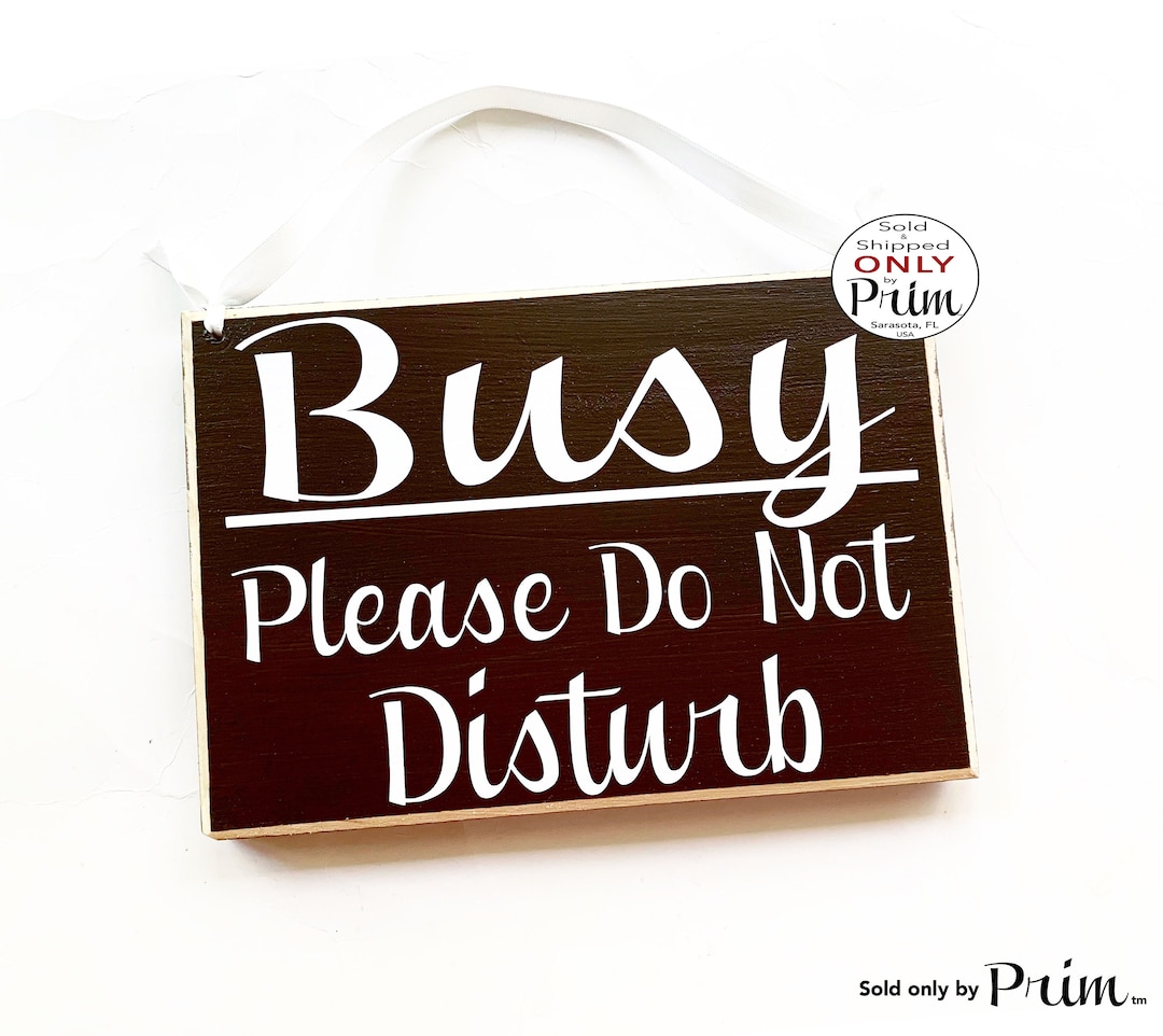 8x6 Busy Please Do Not Disturb Custom Wood Sign in Session Progress ...