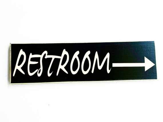 BAÑO 18x6 con flecha Letrero de madera personalizado Baño - Etsy España