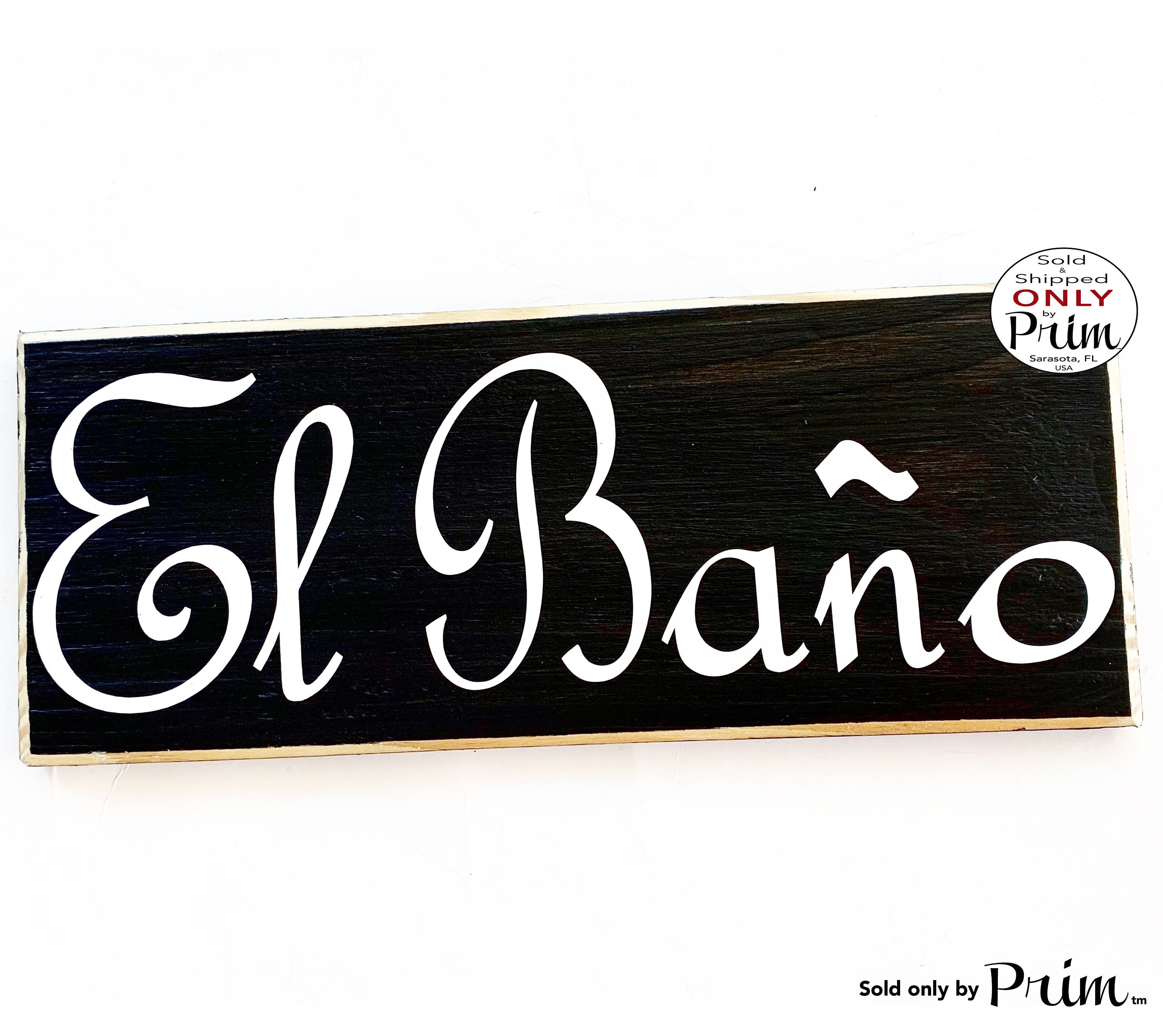 14x6 El Bano Bath Spanish Custom Wood Sign Restroom Bathroom - Etsy
