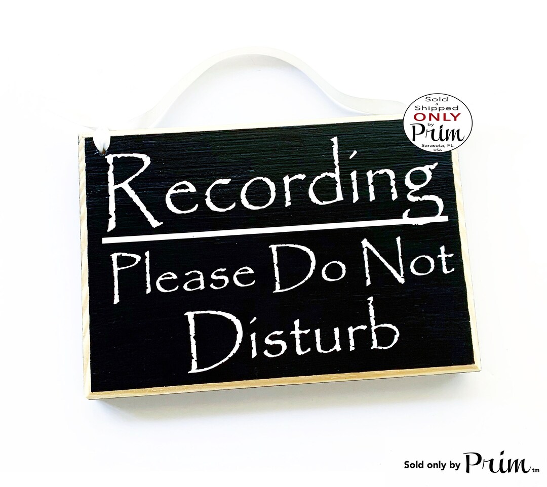 8x6 Recording Please Do Not Disturb Custom Wood Sign Podcast Studio ...