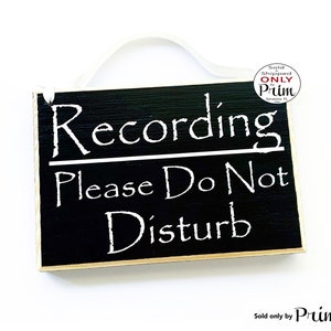 8x6 Recording Please Do Not Disturb Custom Wood Sign Podcast Studio ...
