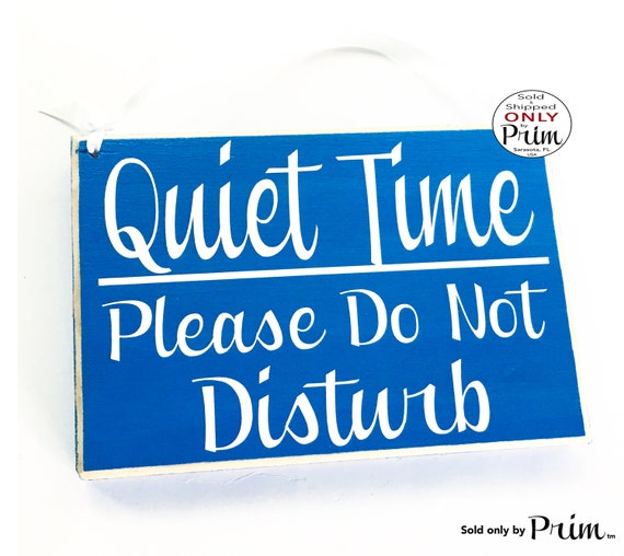 8x6 Quiet Time Please Do Not Disturb Custom Wood Sign Silent | Etsy