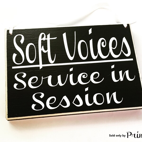 Soft Voice Please Door Sign - Etsy