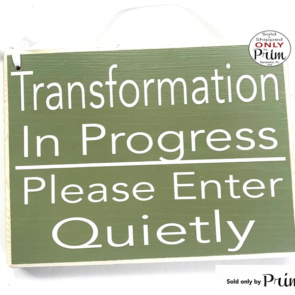 Enter Quietly in Progress Sign - Etsy