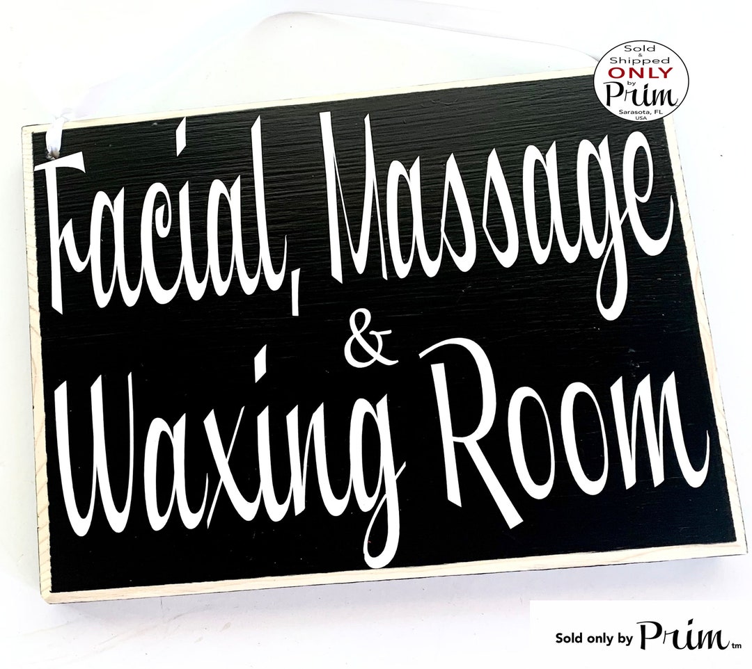 10x8 Facial, Massage & Waxing Room Custom Wood Sign Spa in Session ...