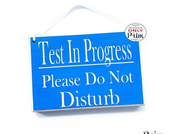 Testing Door Sign - Etsy