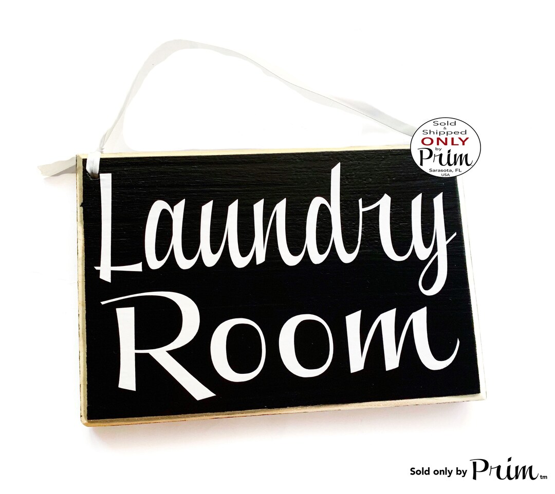 8x6 Laundry Room Custom Wood Sign | Washroom Wash Rinse Wall Hanger ...