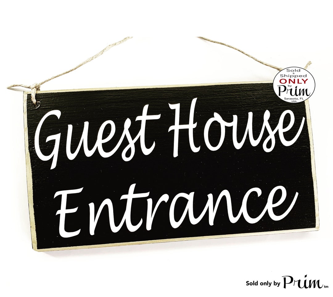 10x6 Guest House Entrance Custom Wood Sign Welcome Suite Quarters ...