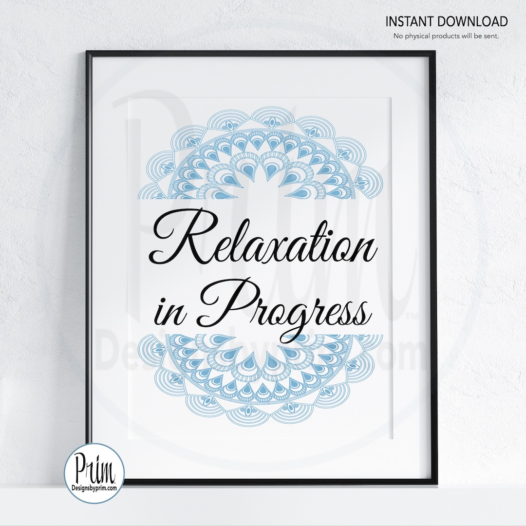 Relaxation in Progress Printable Sign, Please Do Not Disturb Sign ...
