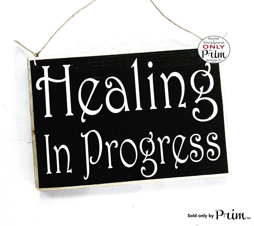 8x6 Healing in Progress Session Do Not Disturb Custom Wood Sign Spa ...