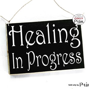 8x6 Healing in Progress Session Do Not Disturb Custom Wood Sign Spa ...