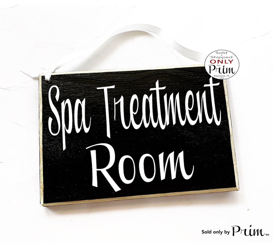 8x6 Spa Treatment Room Custom Wood Sign | Business Office Relaxation ...