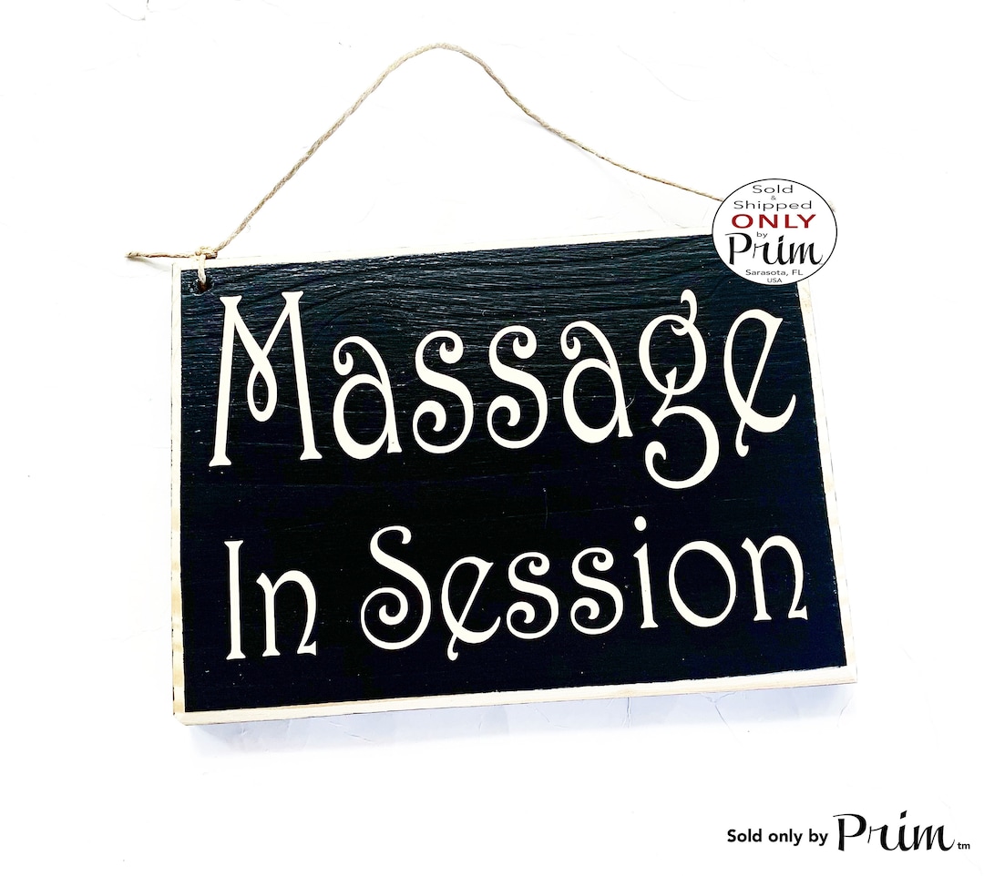 8x6 Massage in Session Custom Wood Sign | in Progress Please Do Not ...